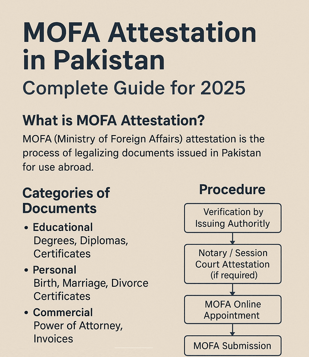MOFA Attestation in Pakistan – Complete Guide for 2025